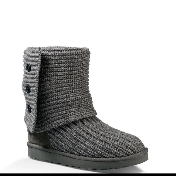 UGG | Shoes | Ugg Classic Cardy Button Detailed Knit Boots | Poshmark
